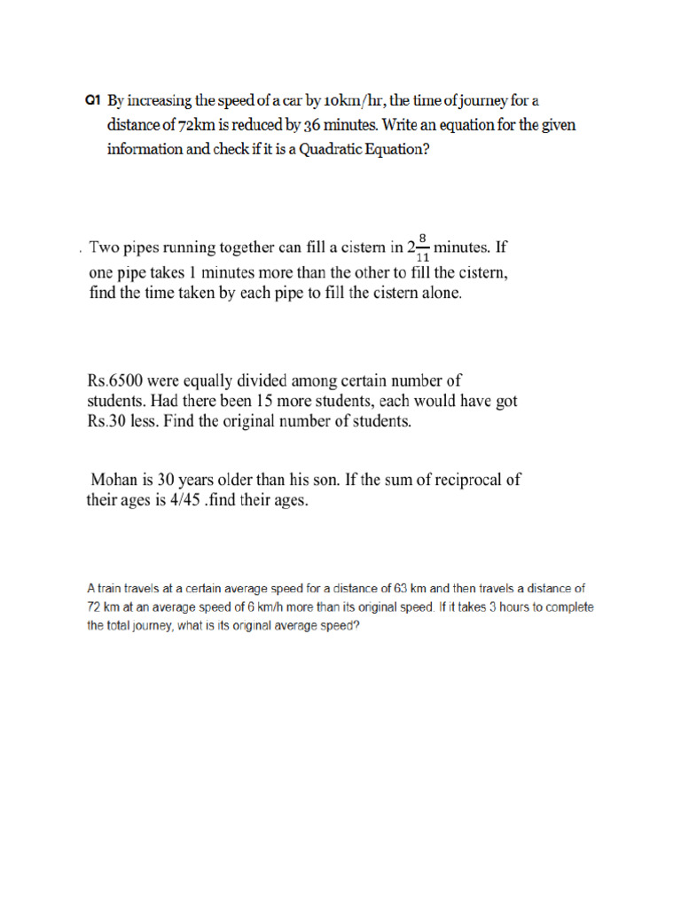 Class 10 Worksheet | PDF
