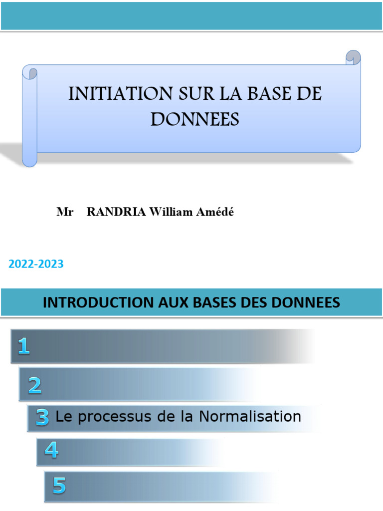 Base de Donnees - Suite - Introduction | PDF