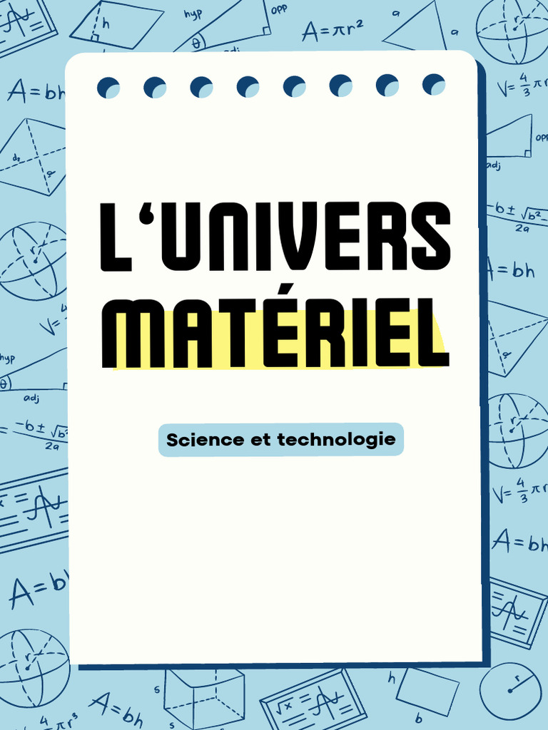L'univers Matériel - Notes de Cours | PDF