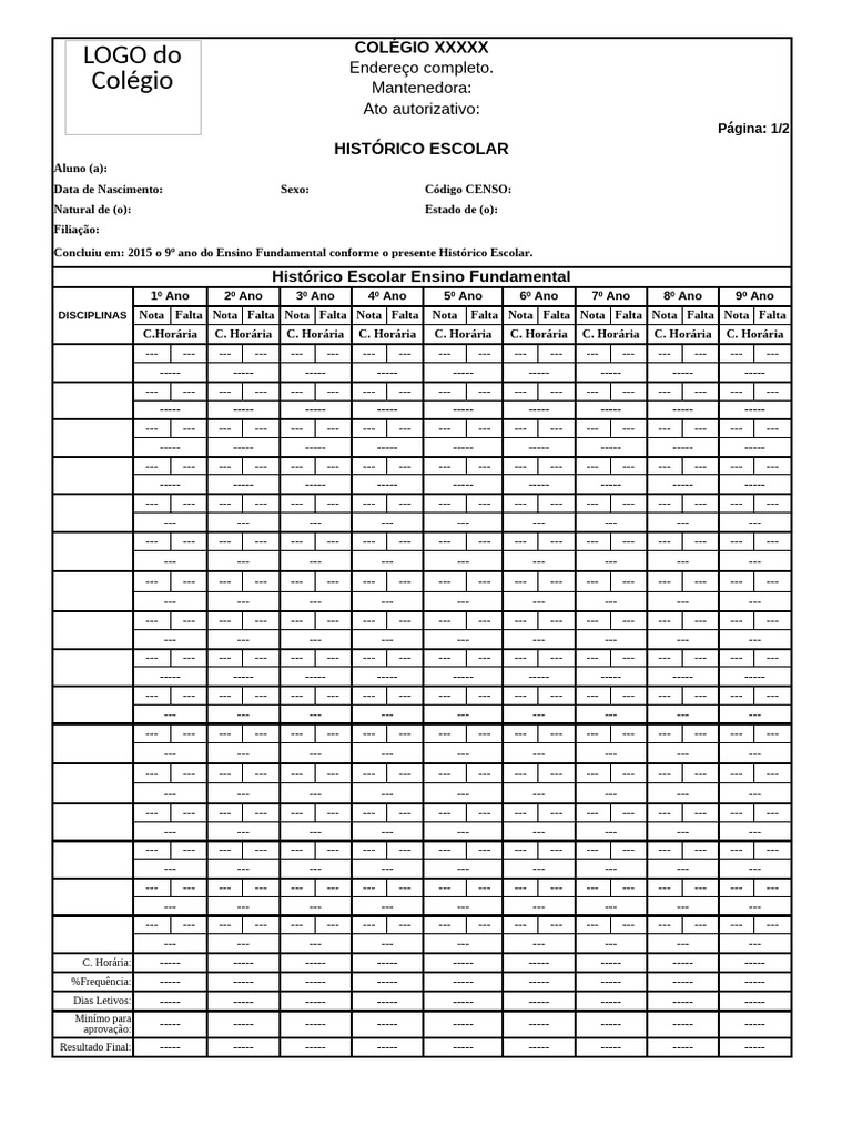 Modelo 4) HE EF em Duas Paginas | PDF