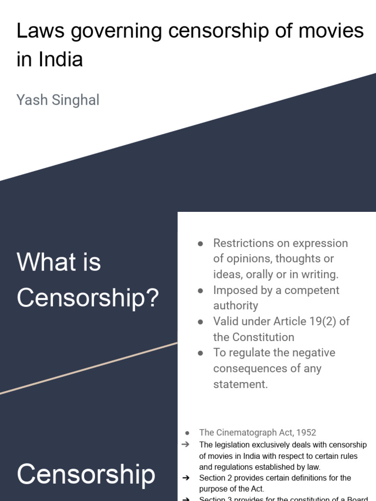 Final-Laws Governing Censorship of Movies in India | PDF