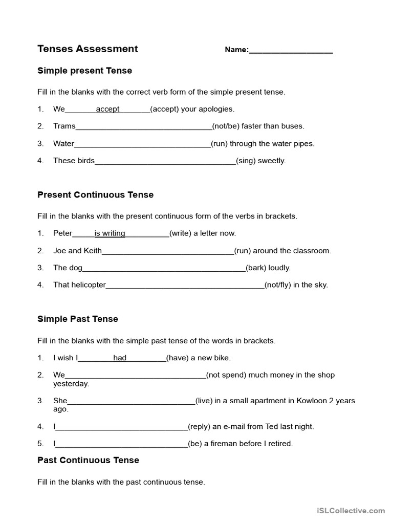 Present, Past and Future tenses | PDF