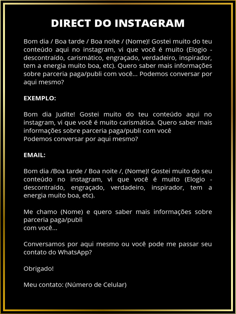 Script de Abordagem Com o Influencer | PDF