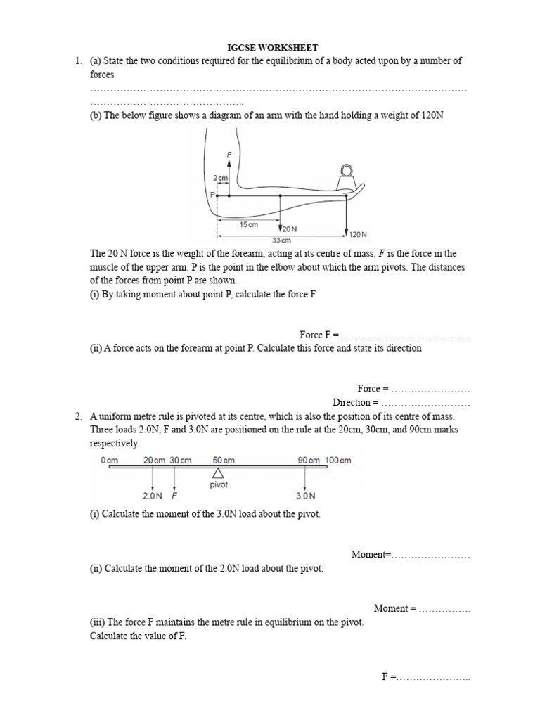 Igcse Worksheet | PDF
