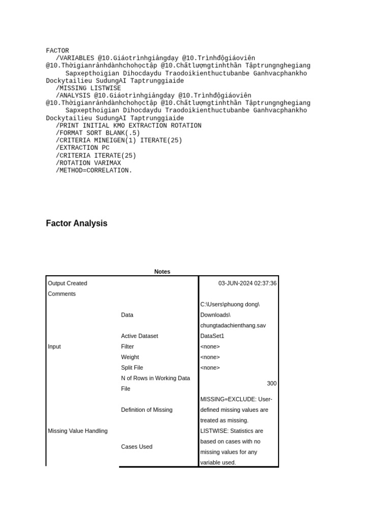 Phân Tích EFA | PDF