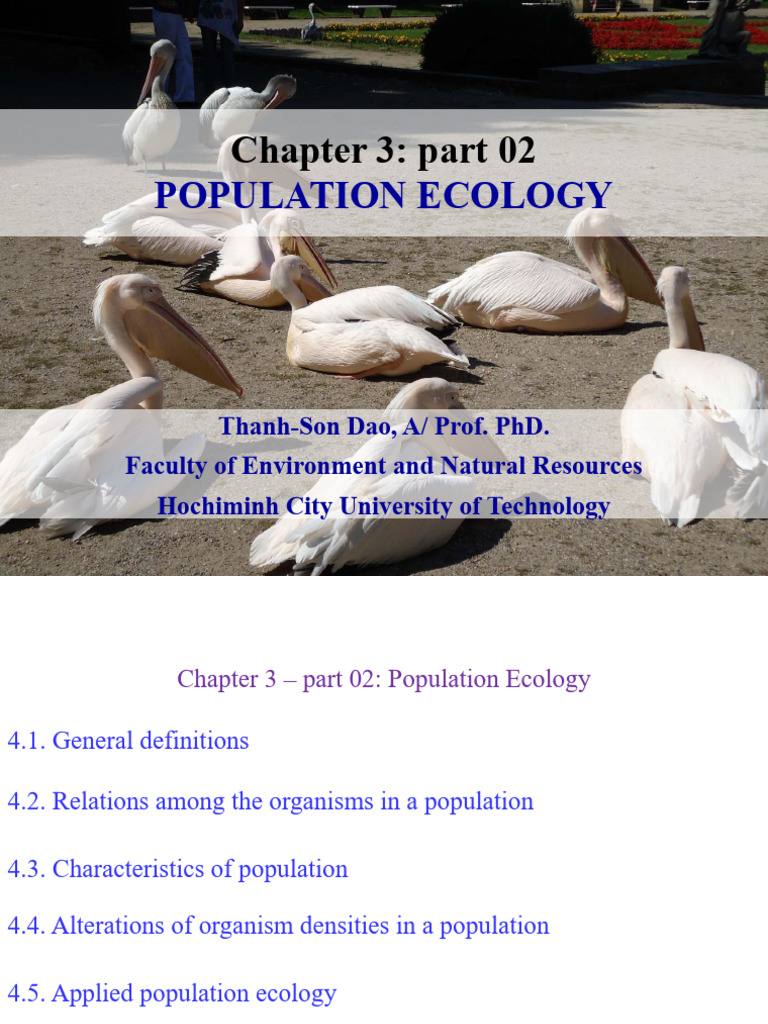 Chapter 3 - Part 02 - Population Ecology | PDF | Ecology | Population