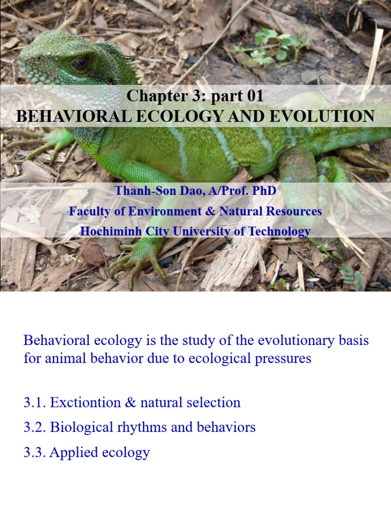 Behavioral Ecology & Evolution | PDF | Behavioral Ecology | Science ...