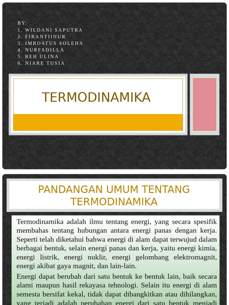 Hukum Termodinamika | PDF