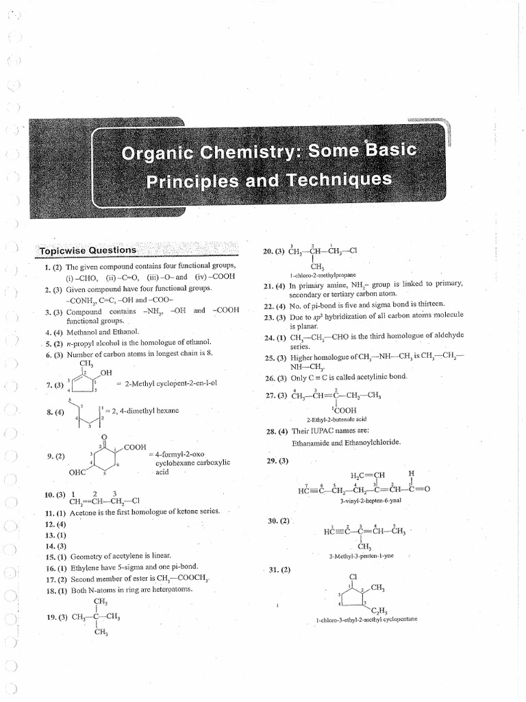 Organic Chemistry Solution | PDF