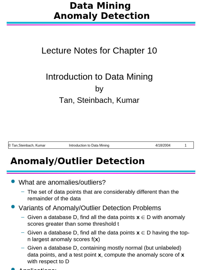 Anomaly Detection | PDF