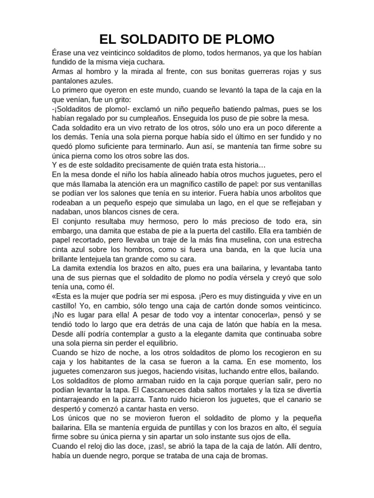 El Soldadito de Plomo | PDF