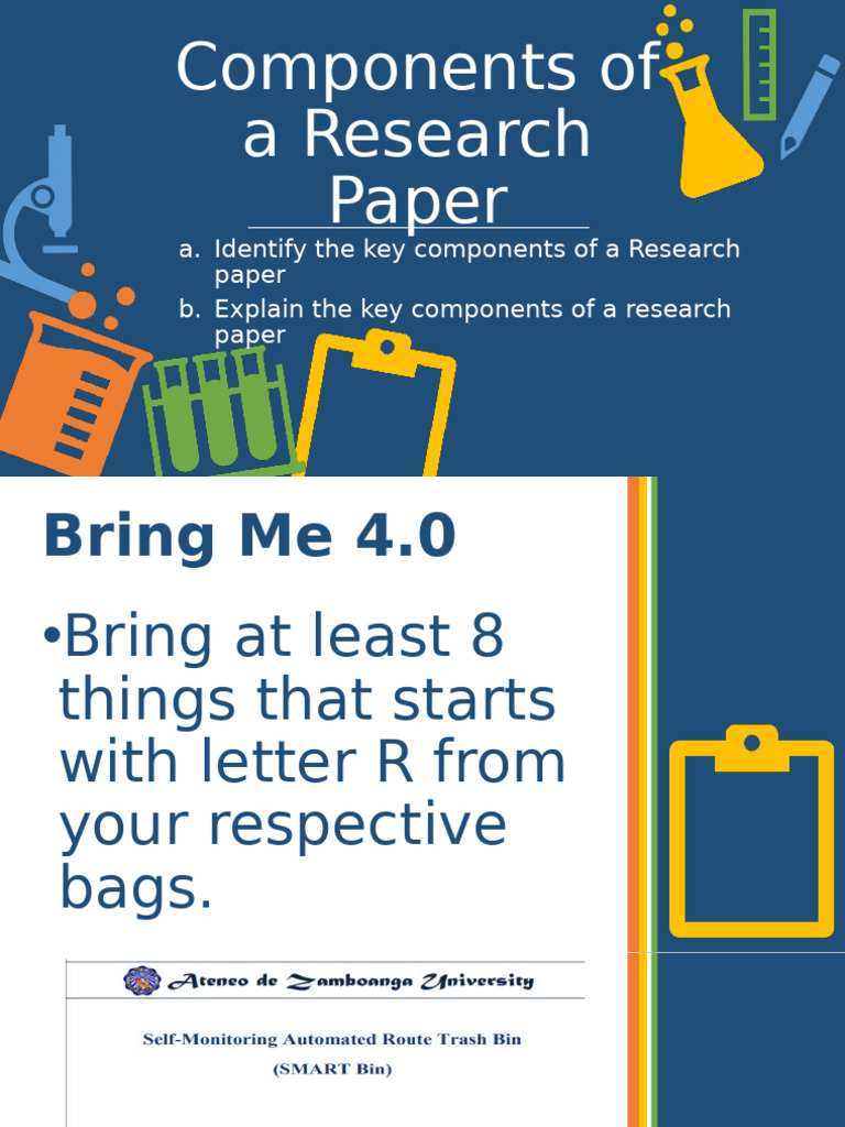 Key Components of a Research Paper | PDF | Waste | Methodology