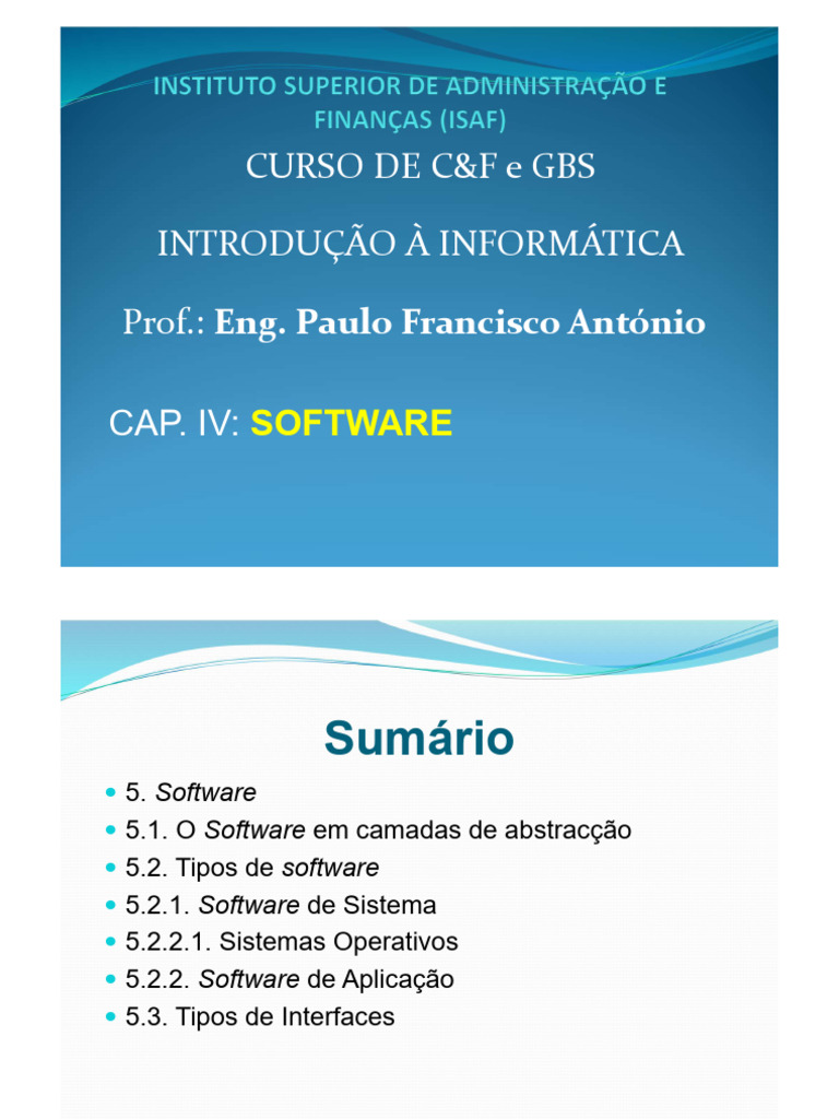 CAP. IV. SOFTWARE | PDF
