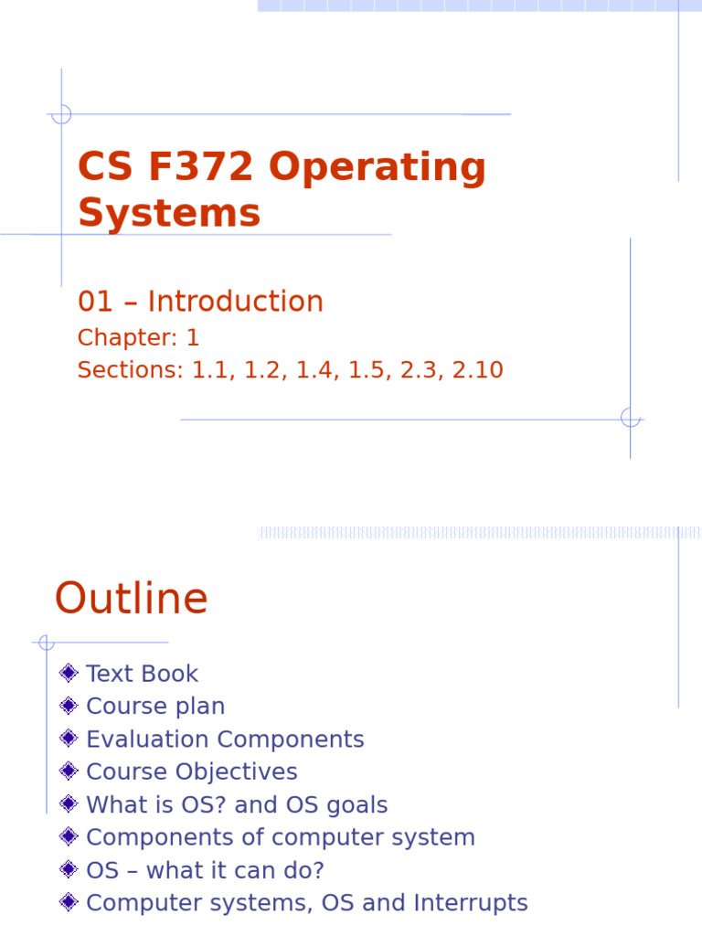 01 - CS F372 OS Introduction | PDF