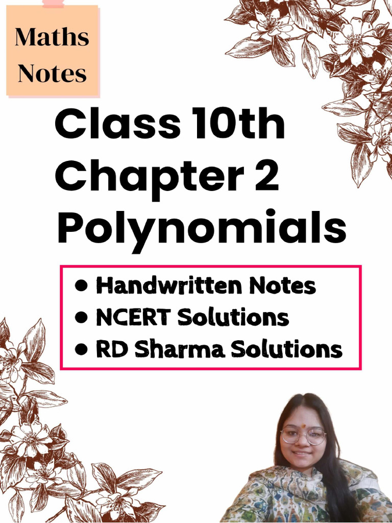 Chapter. 2 Polynomials Handwritten Notes, Ncert Solutions & RD Sharma ...