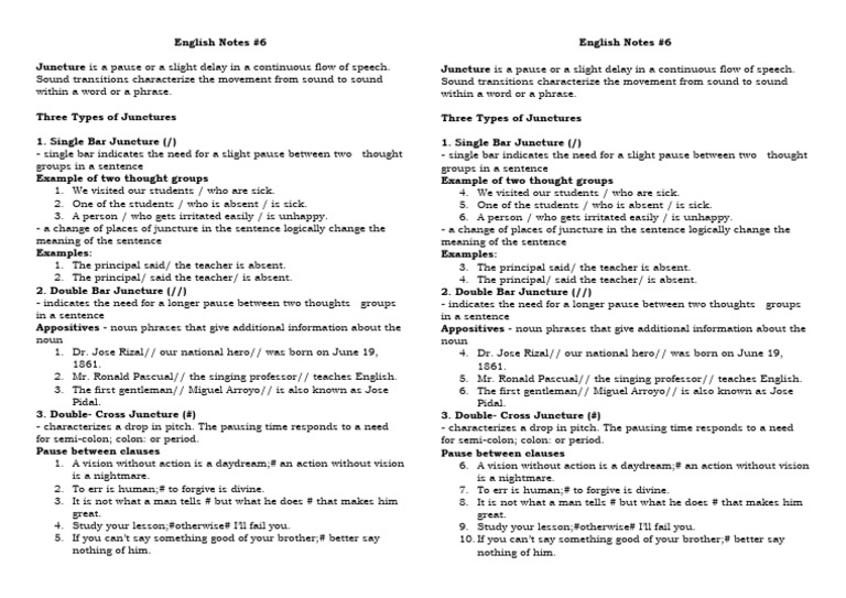 English Notes 6 | PDF
