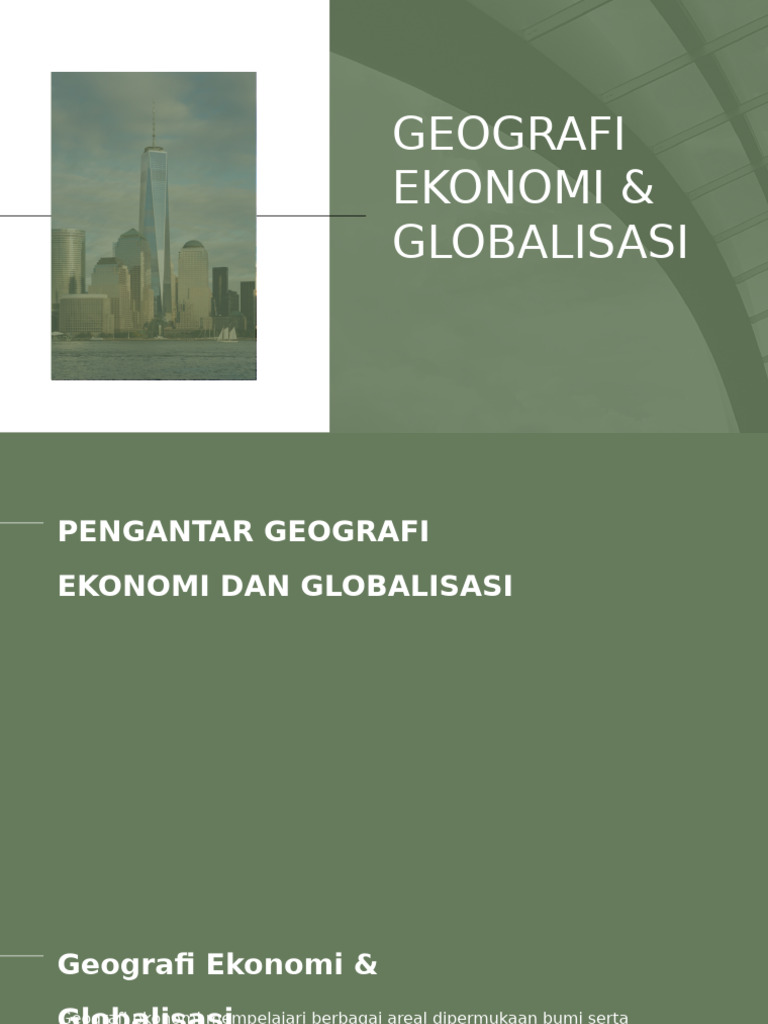 Geografi Ekonomi Dan Globalisasi - 120224 | PDF