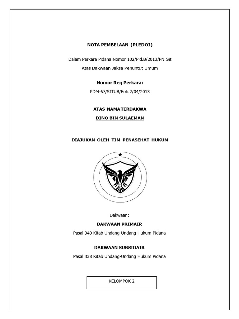 Pledoi Prakpid Bener | PDF