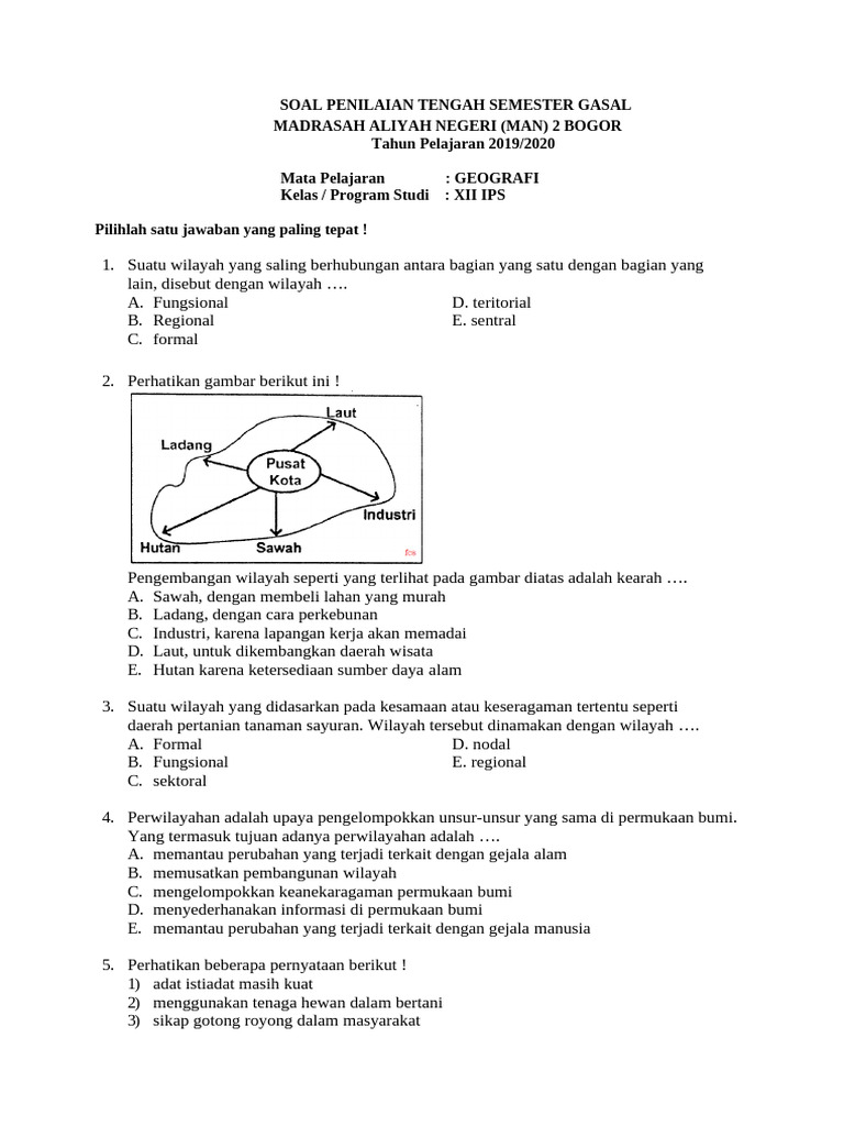 Soal Pts Gasal Xii 2024 2025 - A | PDF