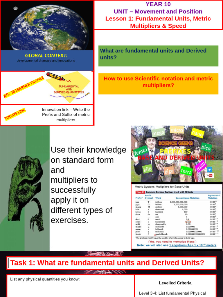 Unit 1 Movement and Position | PDF