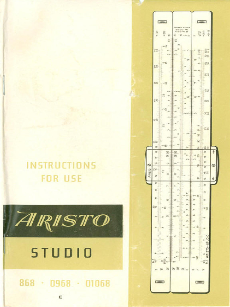 Aristo Studio Instructions | PDF