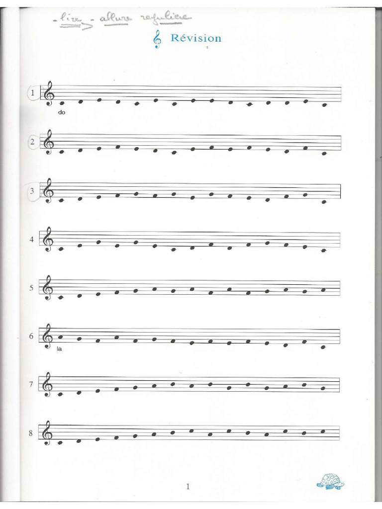 Méthode Solfège Débutant Page 1 | PDF