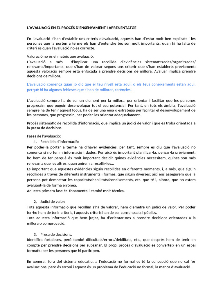 Apunts Disseny, Seguiment I Avaluació de Plans I Programes (Tercer Trimestre) | PDF