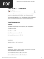13 Exercicios de MMC e MDC em PDF para 7o e 8o Ano | PDF