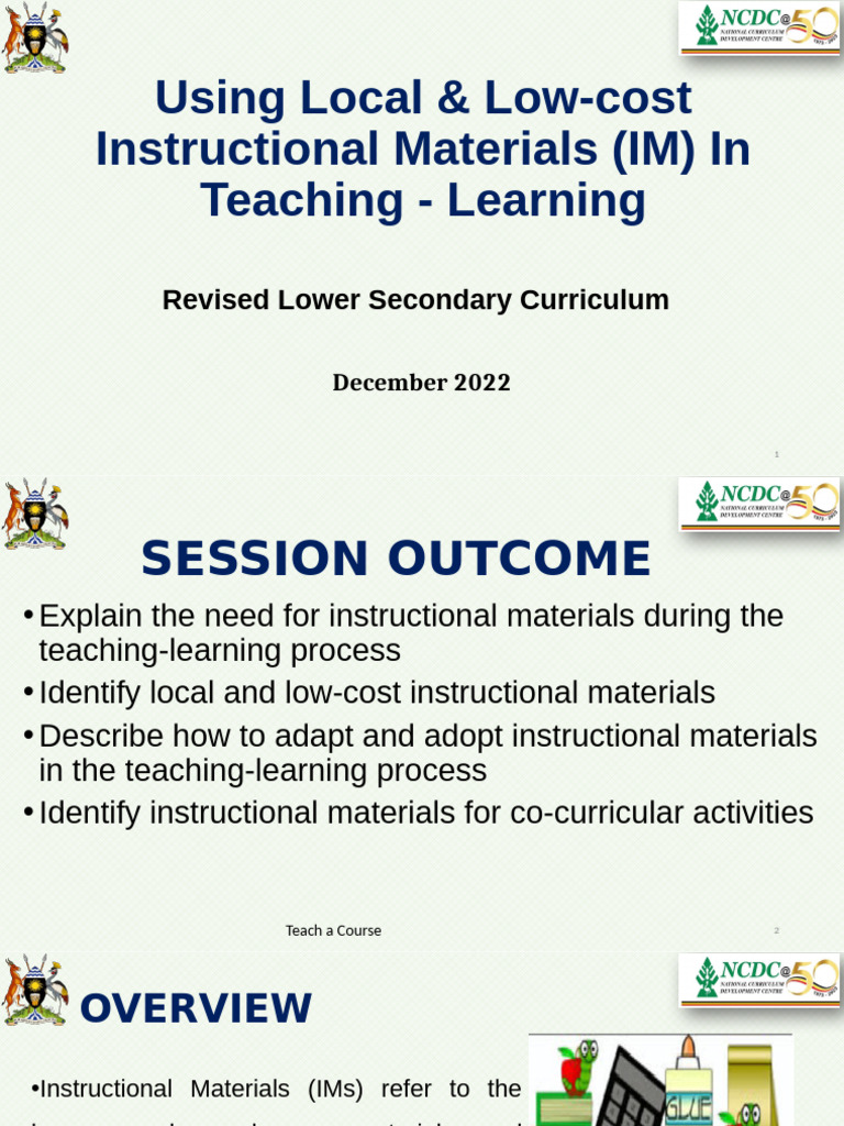 Local Low-Cost Teaching Materials Guide | PDF | Learning | Curriculum
