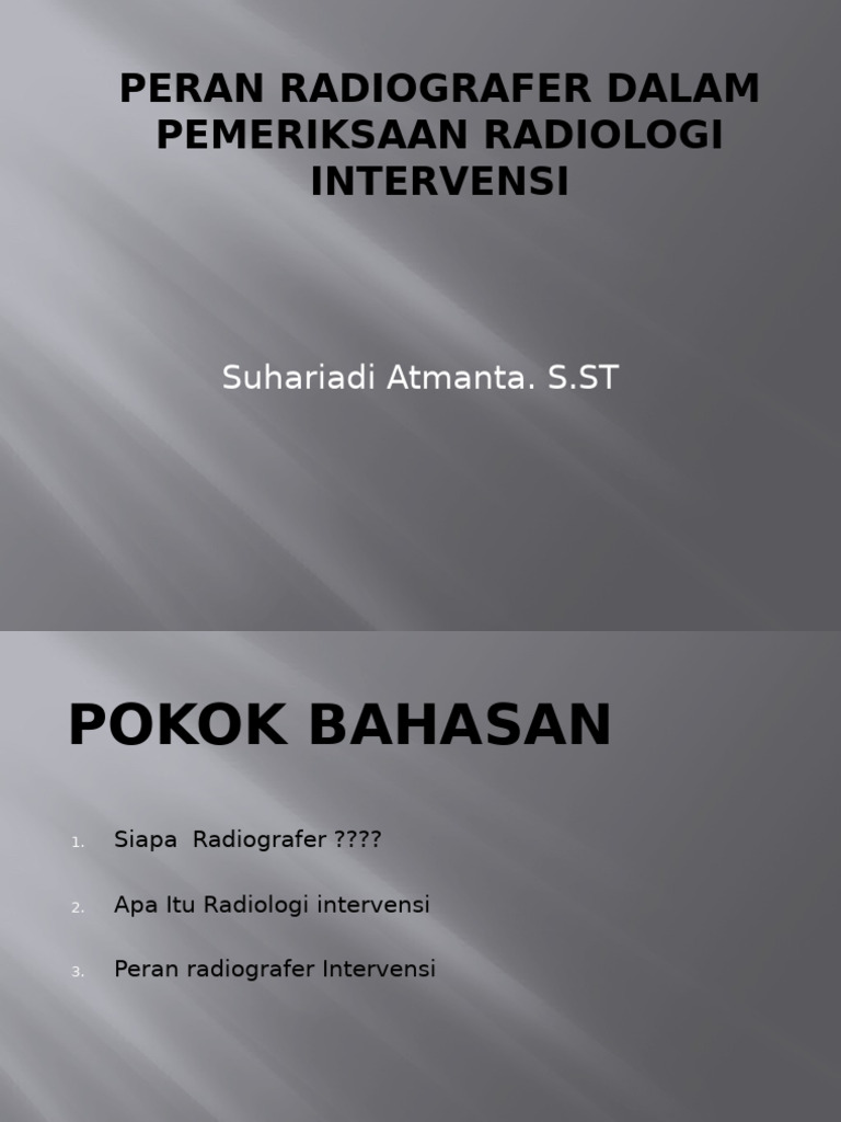 Kuliah Umum Radiologi Intervensi | PDF