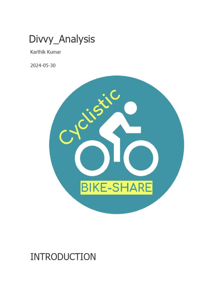 Cyclisitic Bikes Report | PDF