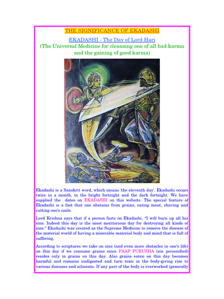 The Significance and Origins of Ekadashi | PDF