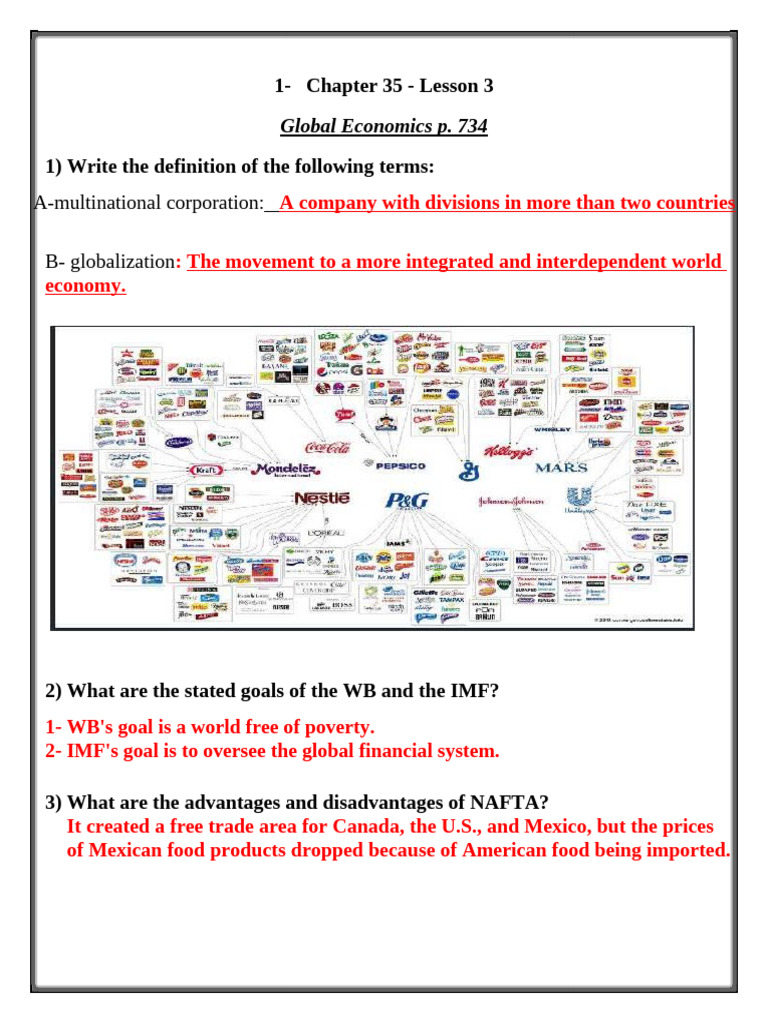 Global_Economics_-_MODEL_ANSWERS | PDF