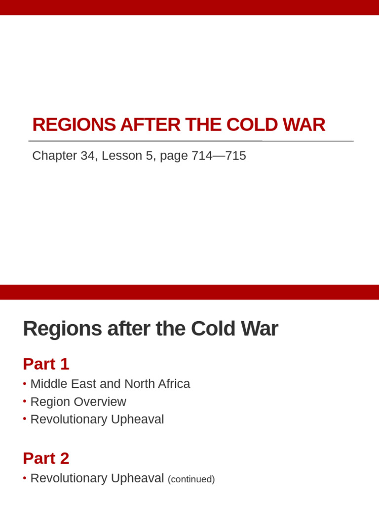 Regions After The Cold War | PDF