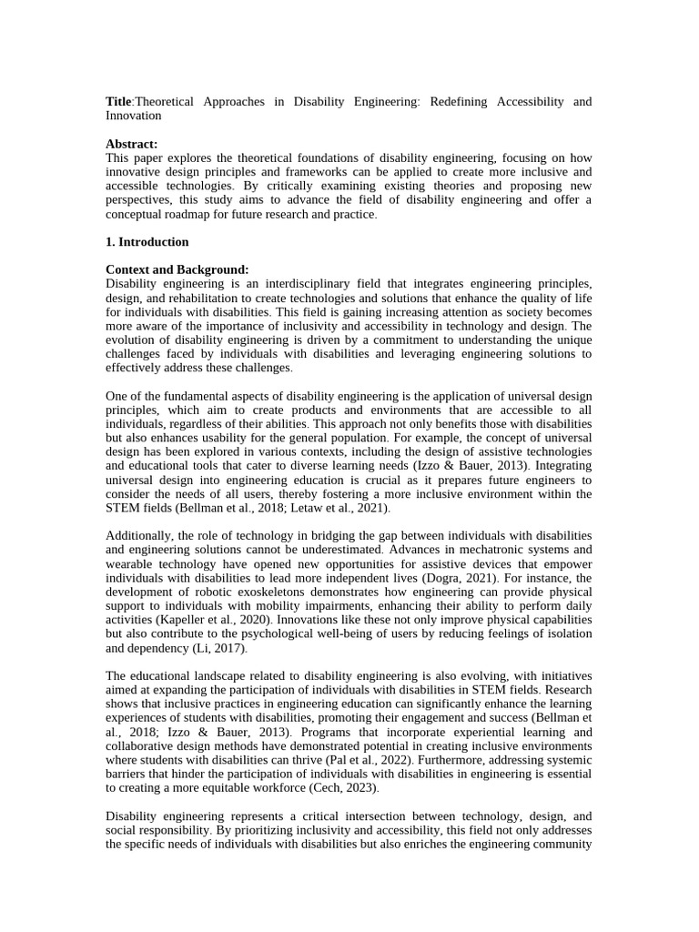 Engineering Disability | PDF