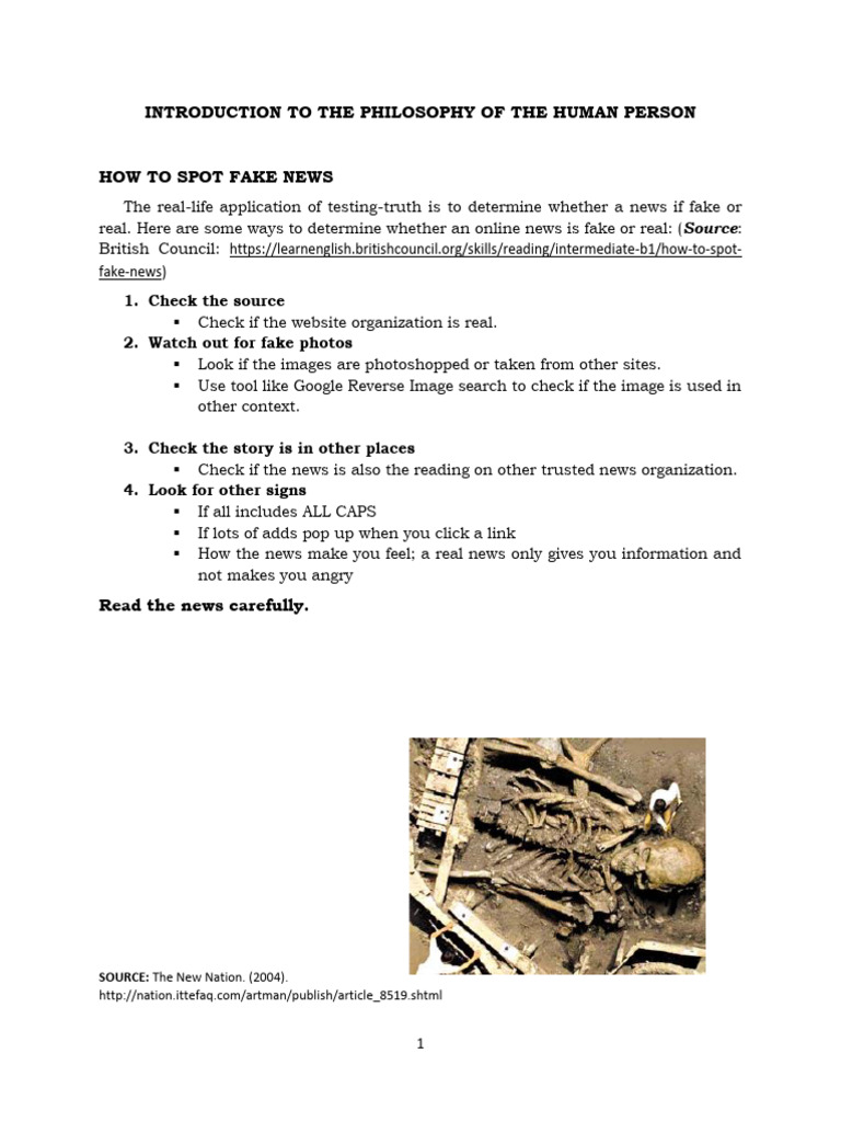 How To Spot Fake News | PDF