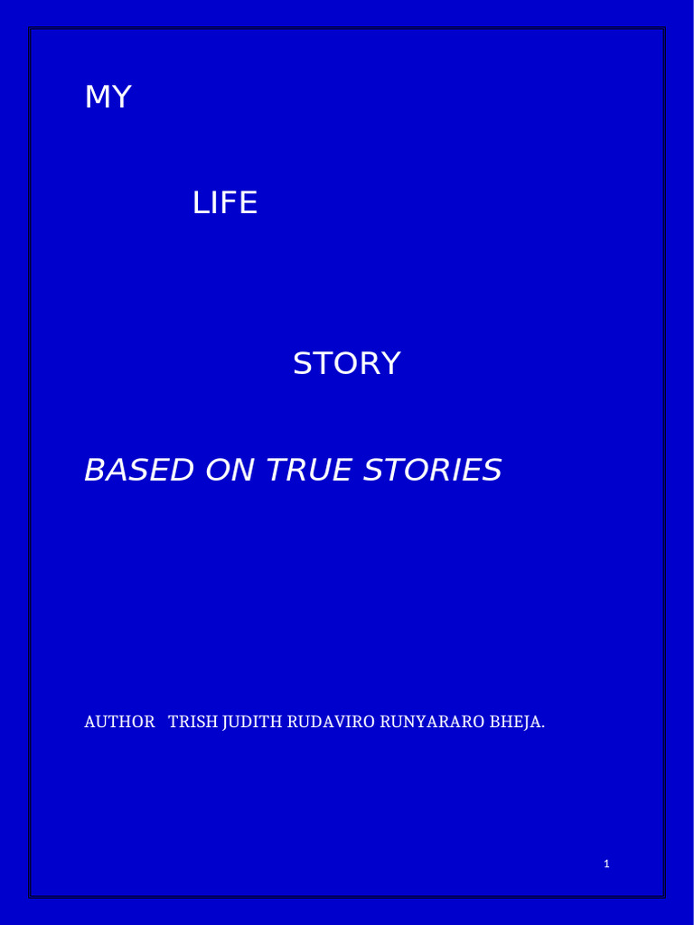 My Life Story Book Cover, Contennts and Author | PDF
