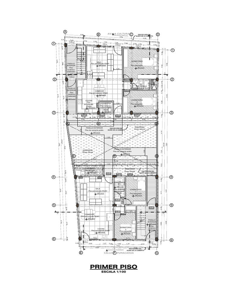 Segundo Piso Primer Piso Plano de Cubiertas: A B C D 1 1 A B C D A B C ...