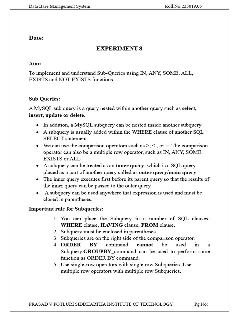 Dbms Exp-8 | PDF