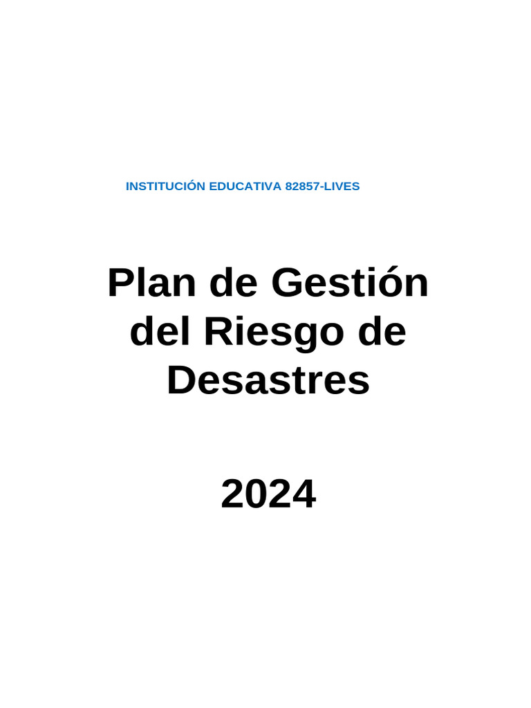 Formato PGRD Ie 2024 | PDF