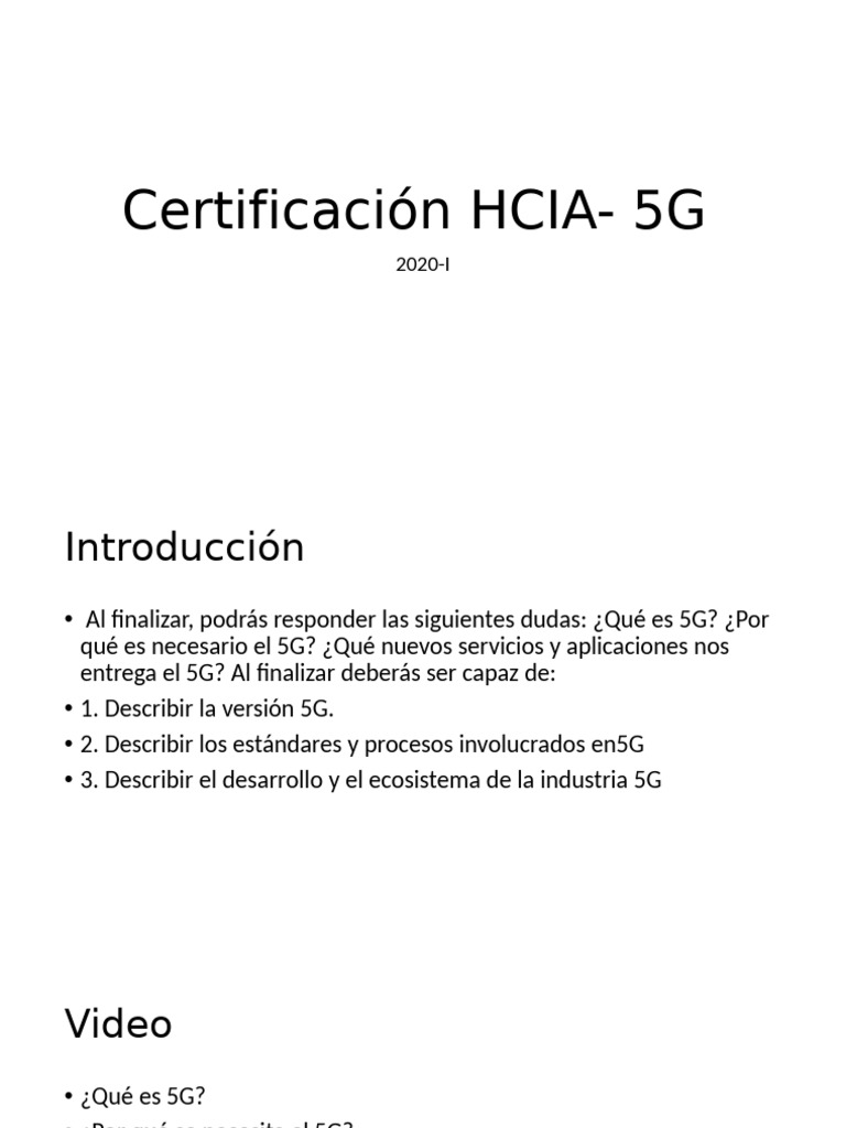 Certificación HCIA-5G | PDF