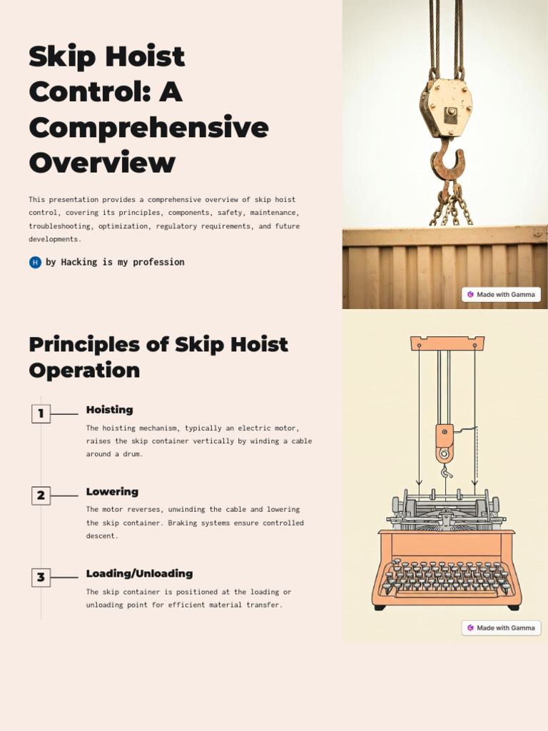 Skip Hoist Control A Comprehensive Overview | PDF
