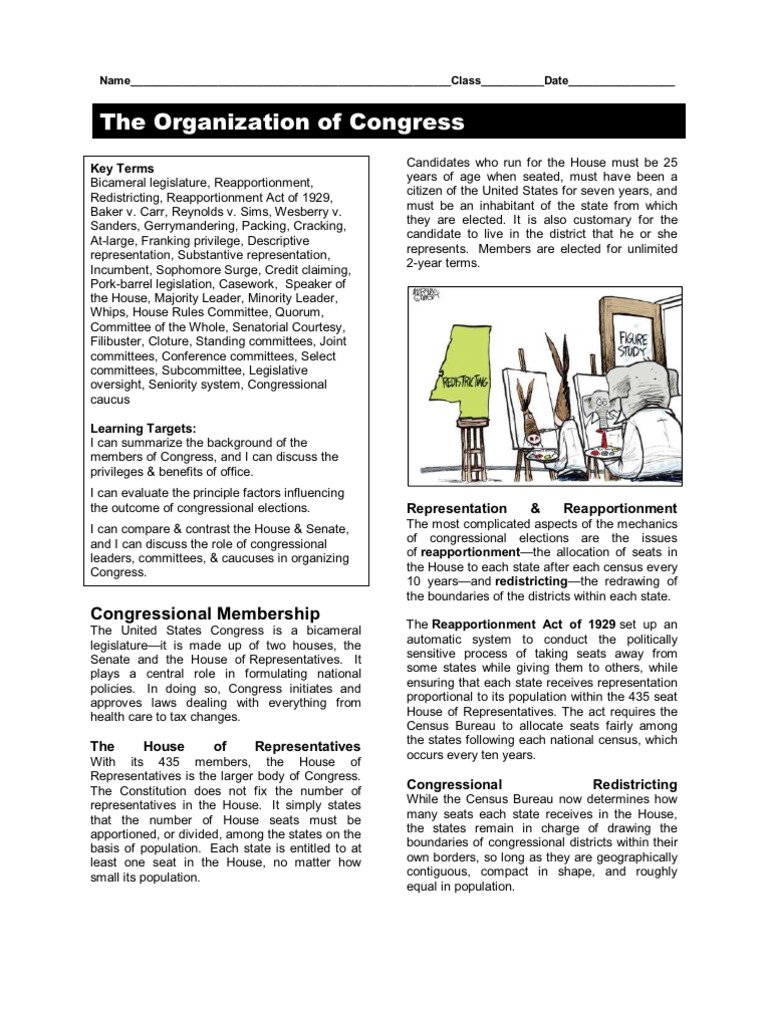 The Organization of Congress | PDF | United States House Of ...