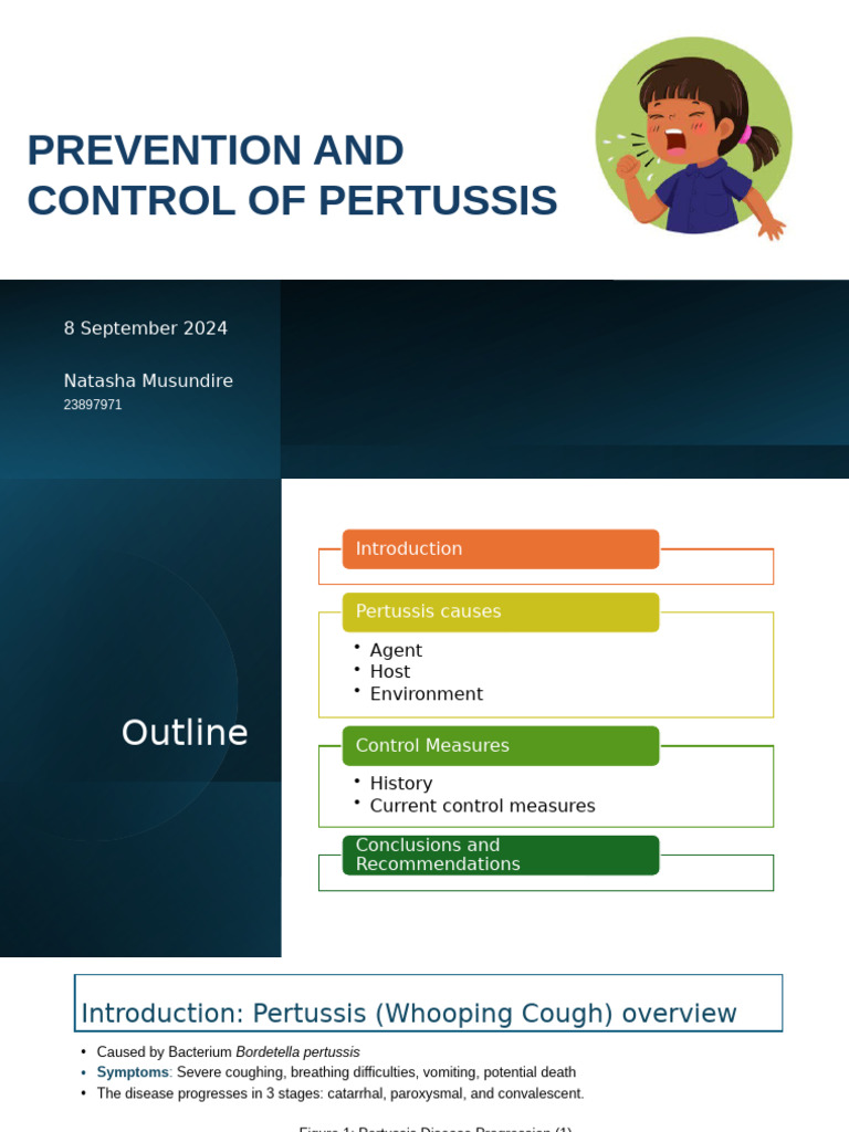 PREVENTION AND CONTROL OF PERTUSSIS - Natasha Musundire Presentation | PDF
