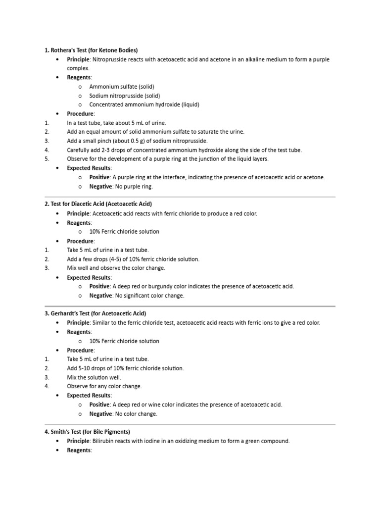 Test For Acetone | PDF