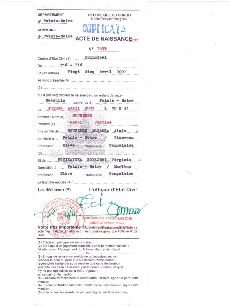 ACTE DE NAISSANCE - Copie - Compressed | PDF