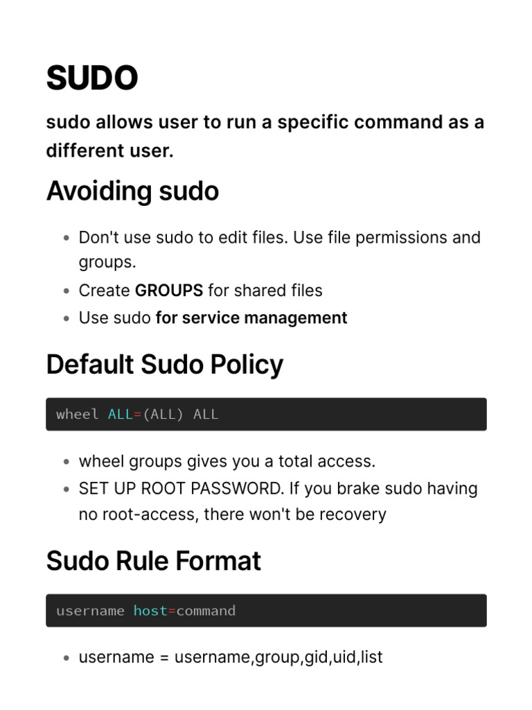 Sudo | PDF