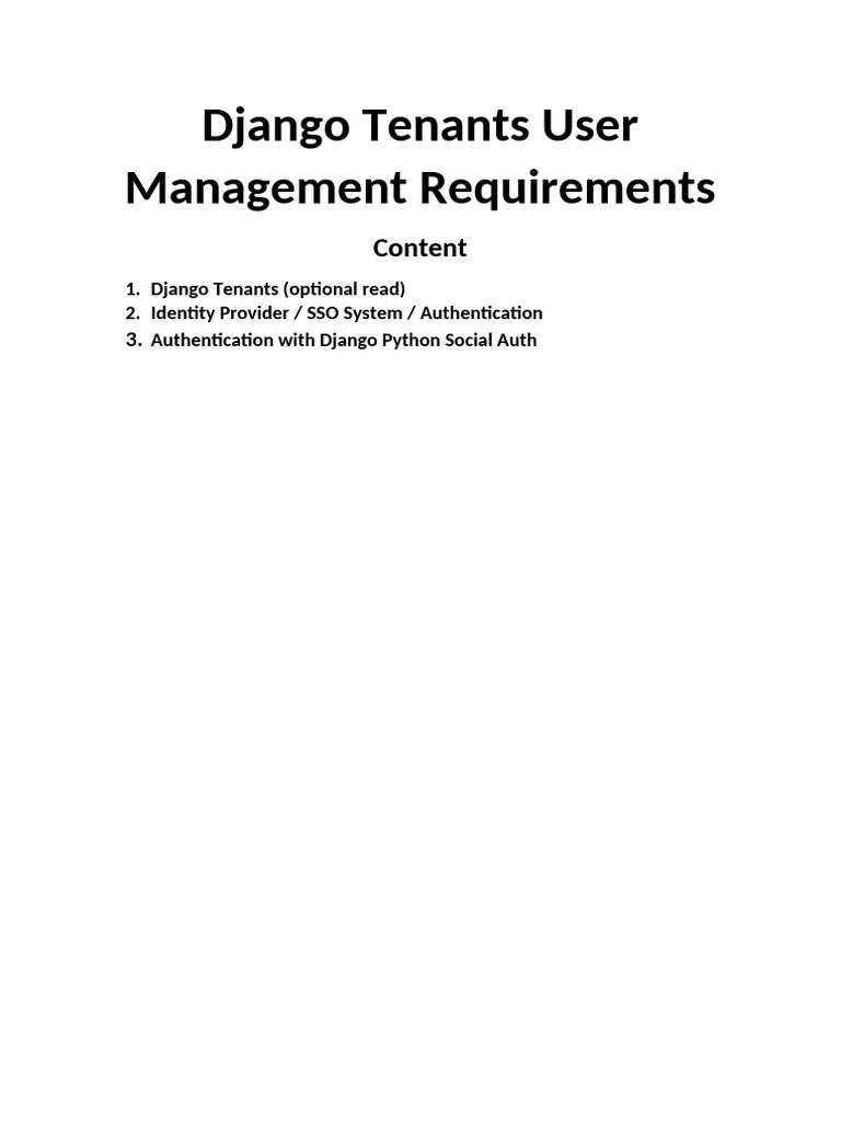 Django Tenants User Management Guide | PDF | User (Computing) | Authentication