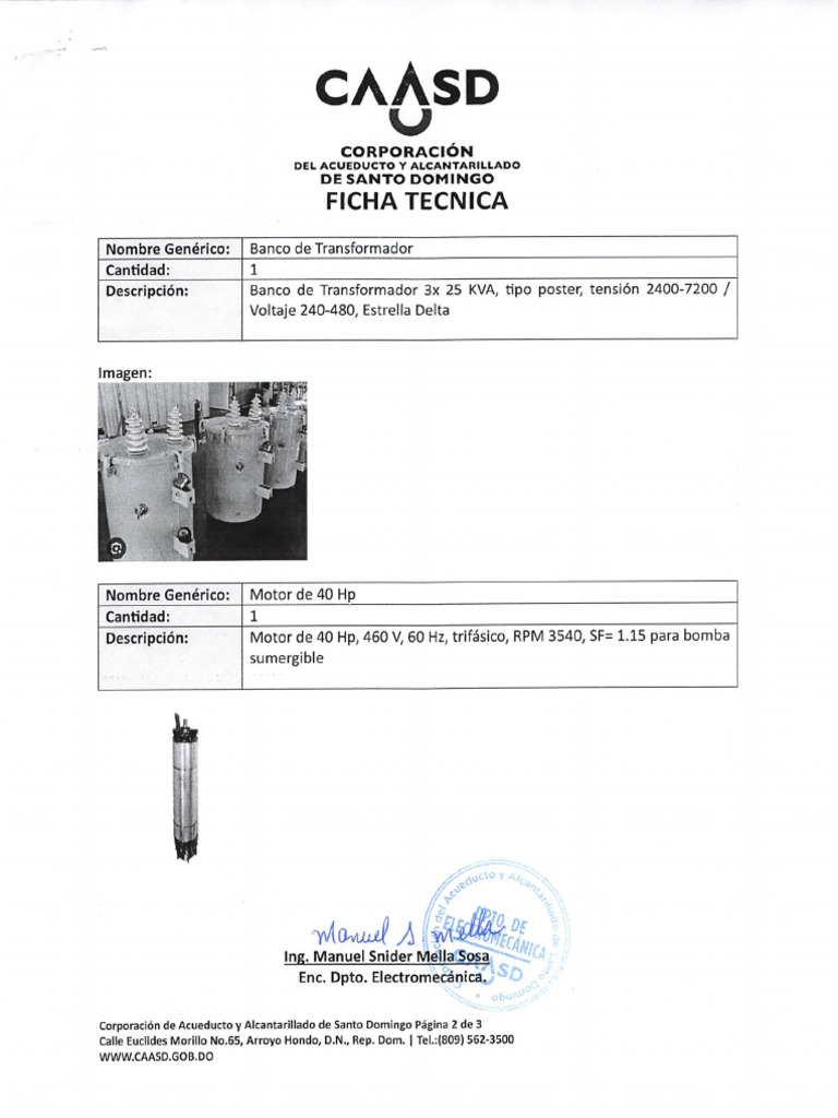 Ficha tecnica CM-0134 | PDF