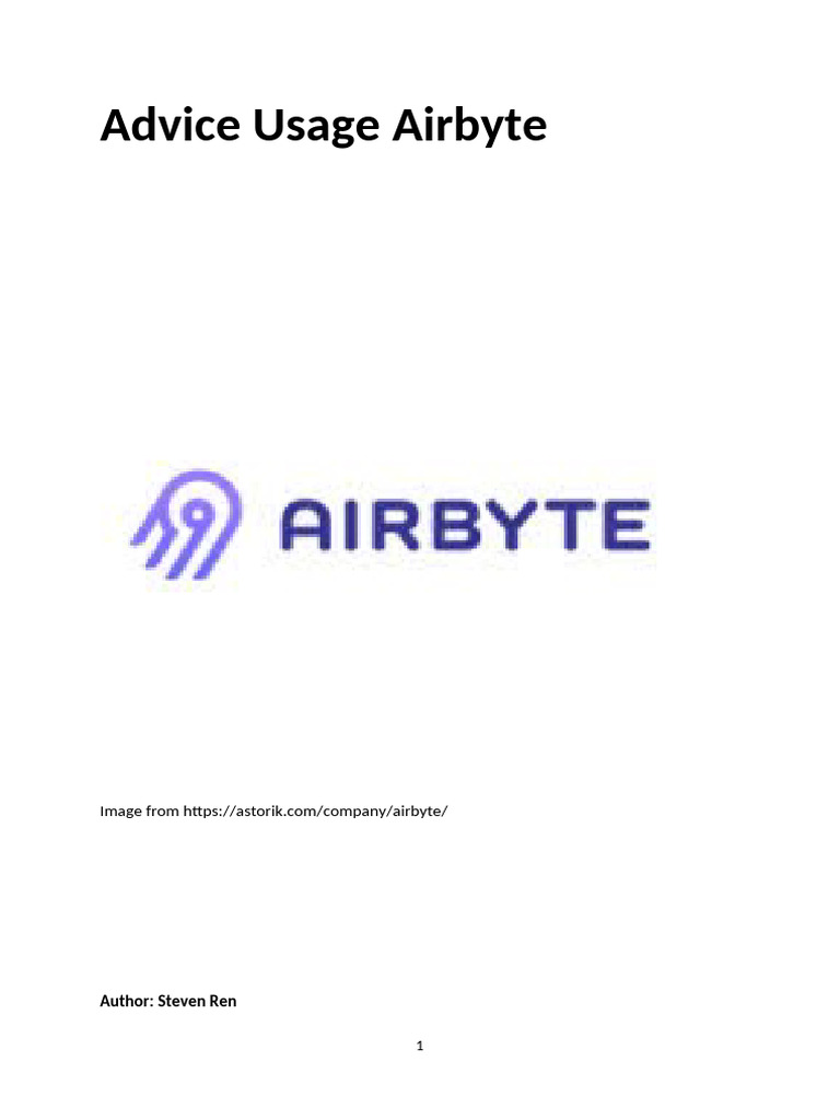 Adviesverslag Airbyte | PDF